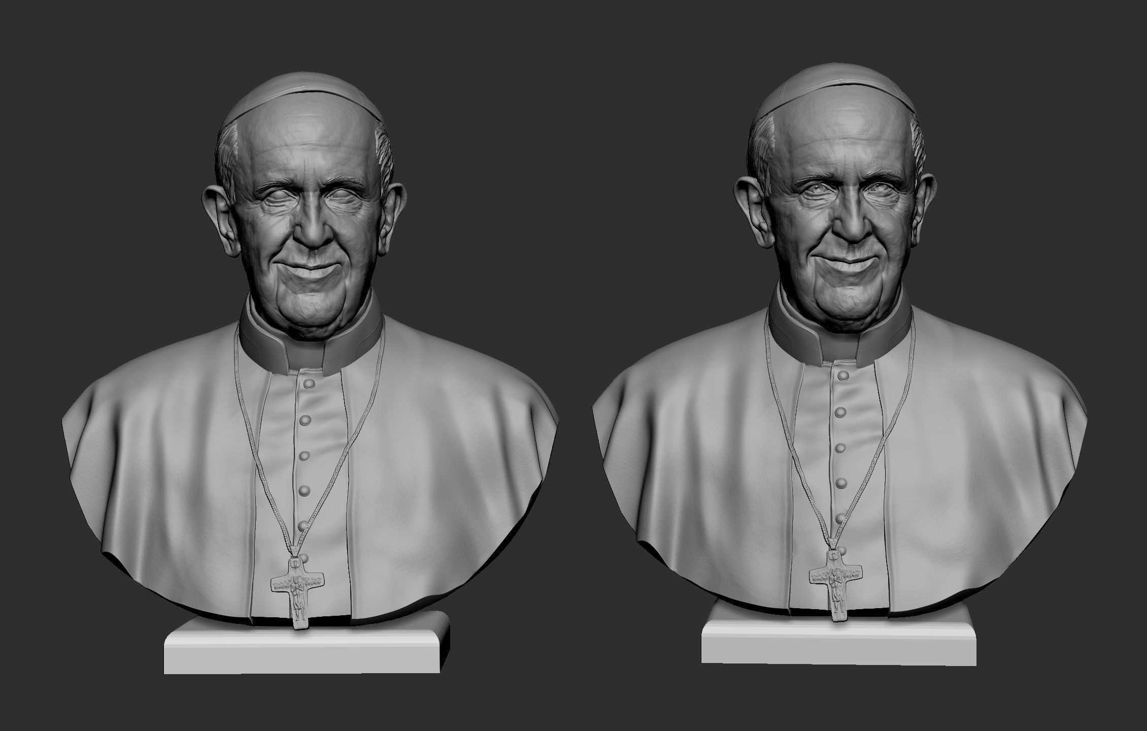 Pope Francis v2 3D model 3D printable | CGTrader
