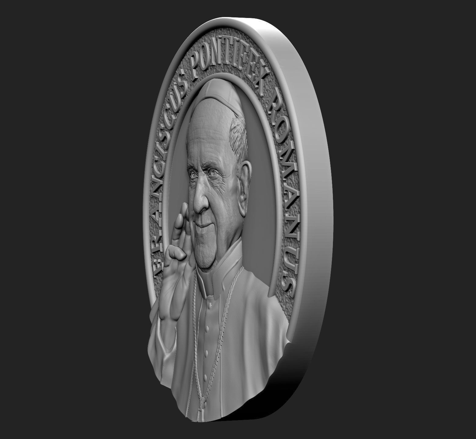 Pope Francis Medallion v1 3D model 3D printable | CGTrader
