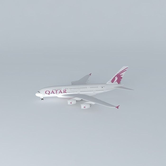 Qatar Qatar Airways Airbus A380 861 2014 free 3D model | CGTrader