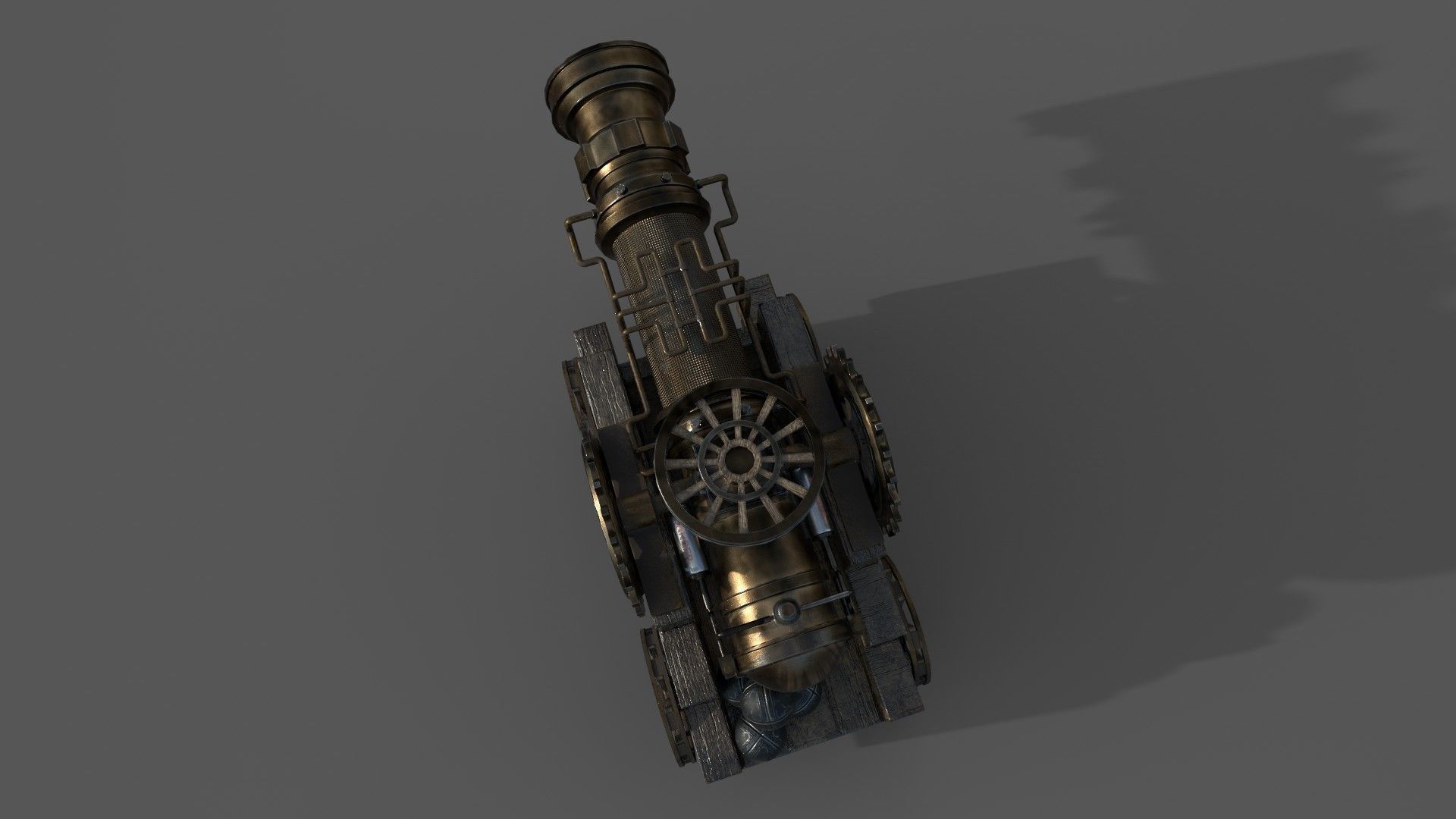 3D model Steampunk Cannon Low Poly 3D model VR / AR / low-poly | CGTrader