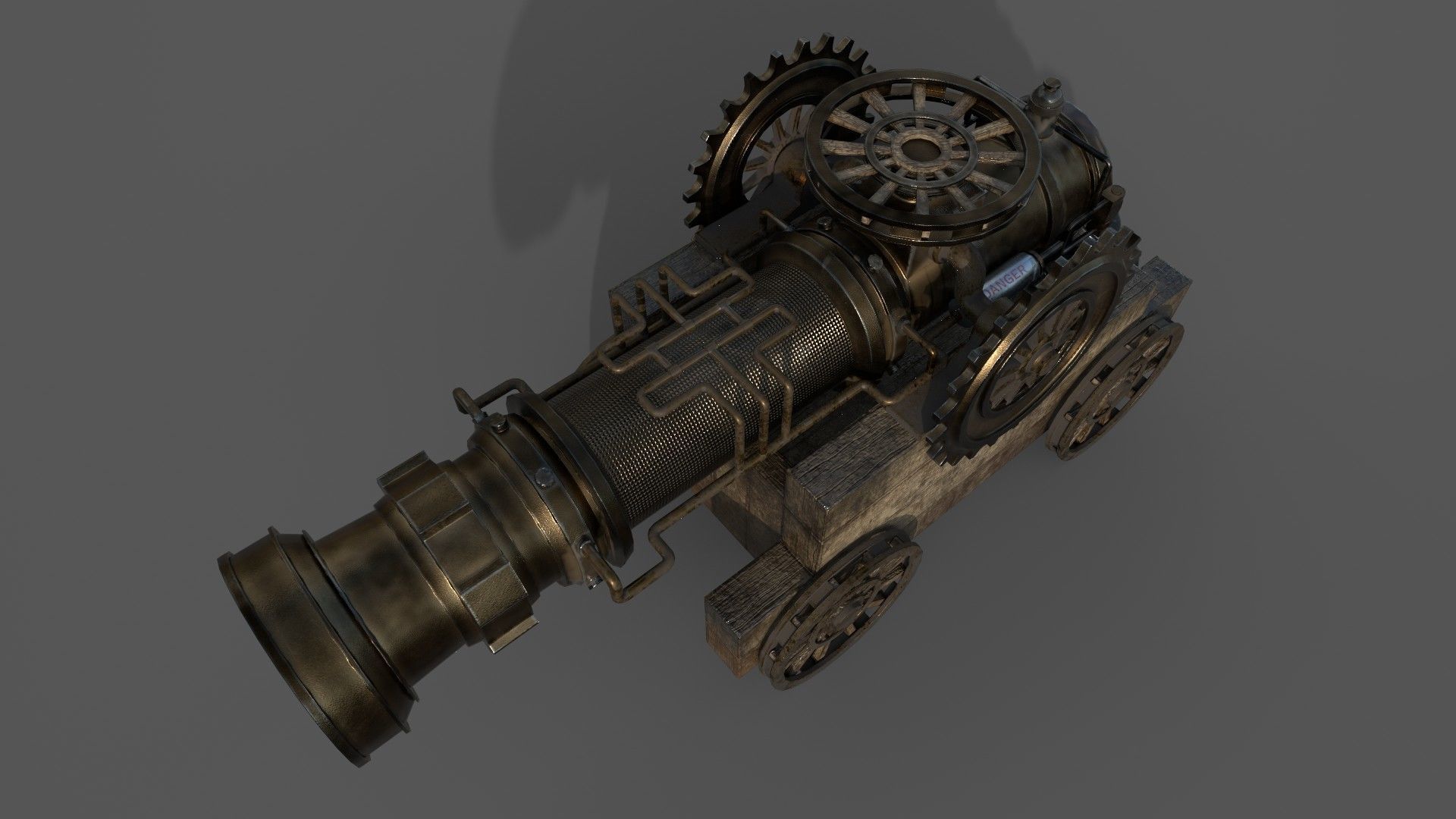 3D model Steampunk Cannon Low Poly 3D model VR / AR / low-poly | CGTrader