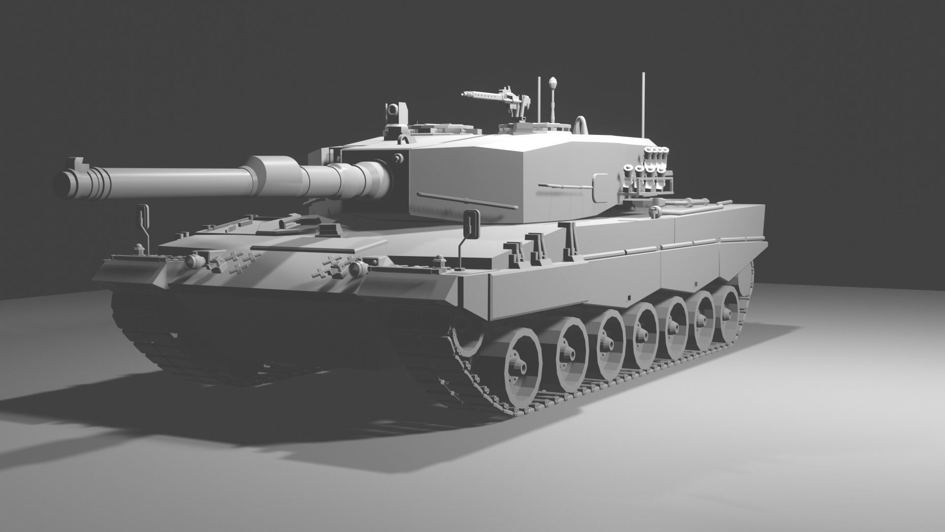 low poly leopard 2 tiger tank 3D model | CGTrader