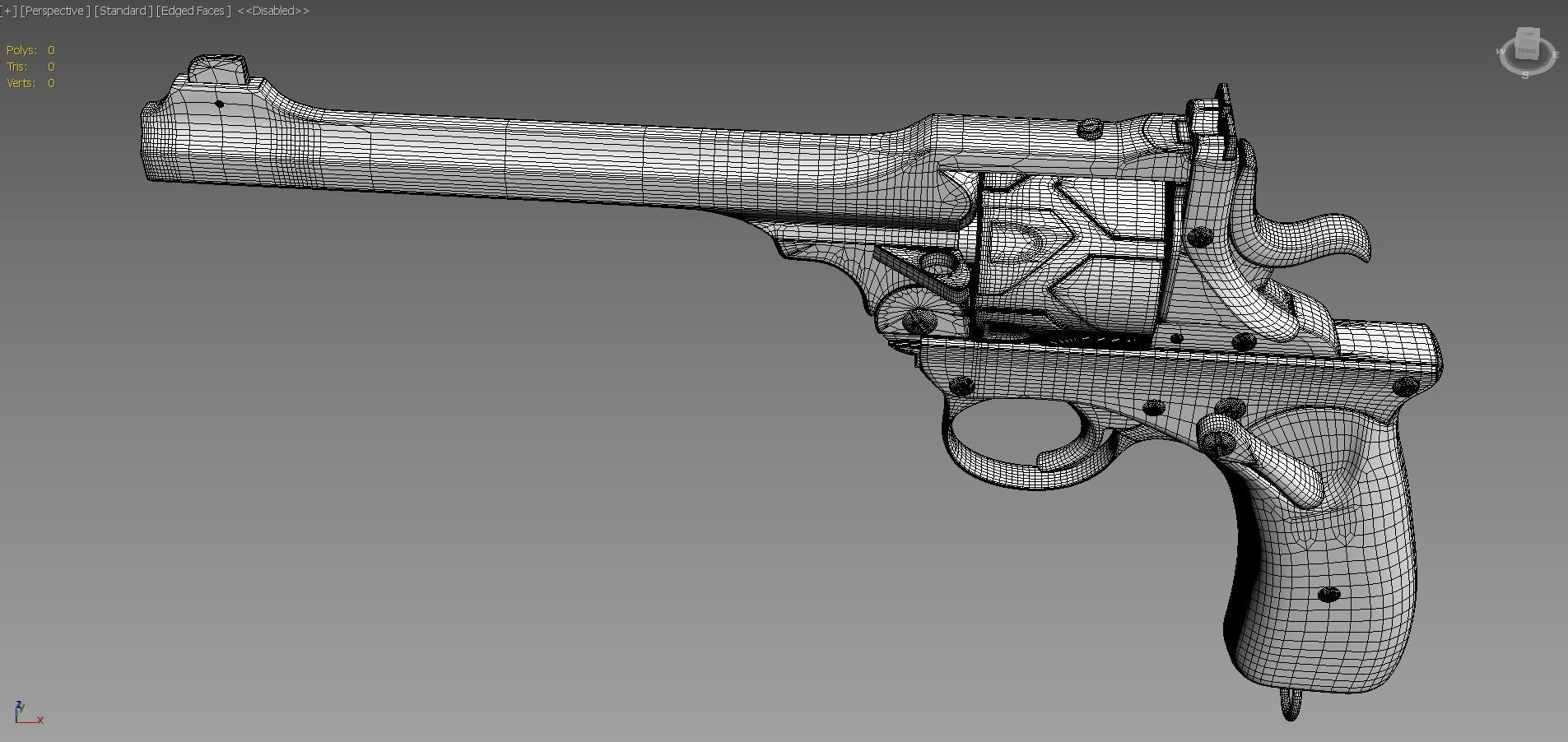 3D model Webley Fosbery Automatic Revolver VR / AR / low-poly | CGTrader