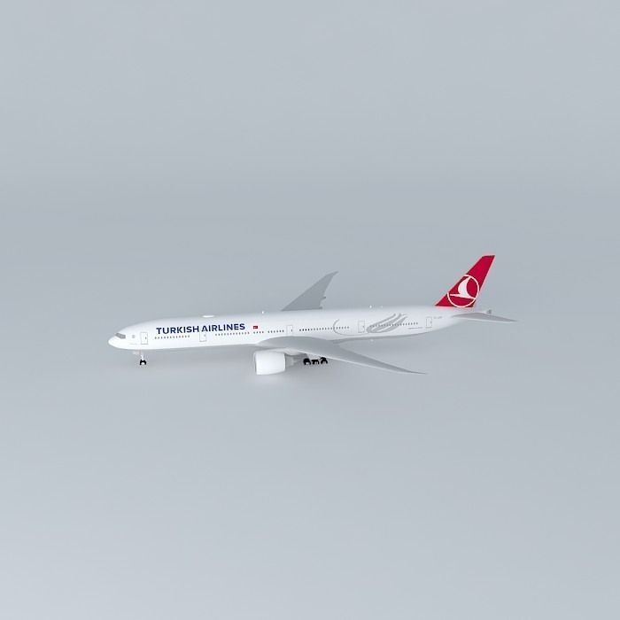 Turkish Airlines Turk Hava Yolları Boeing 777 3F2 ER TC JJU ... free 3D ...