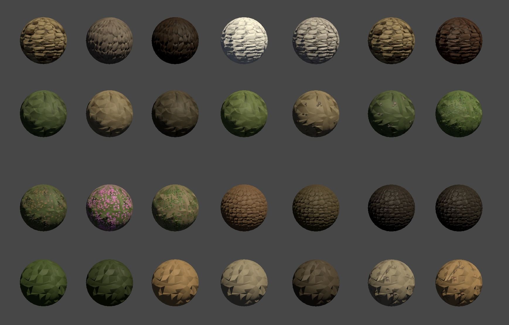 low poly terrain texture pack Pro 3D model | CGTrader