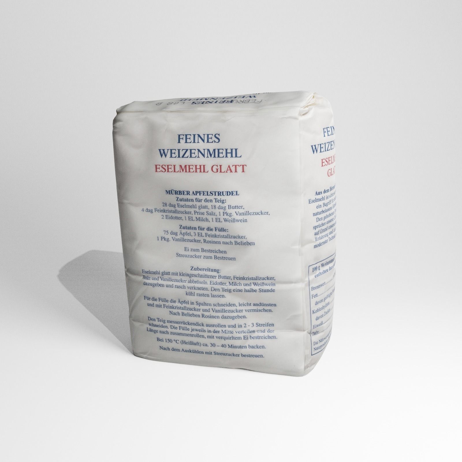 Small 1kg paper paper sack of flour 3d scan 3D model | CGTrader