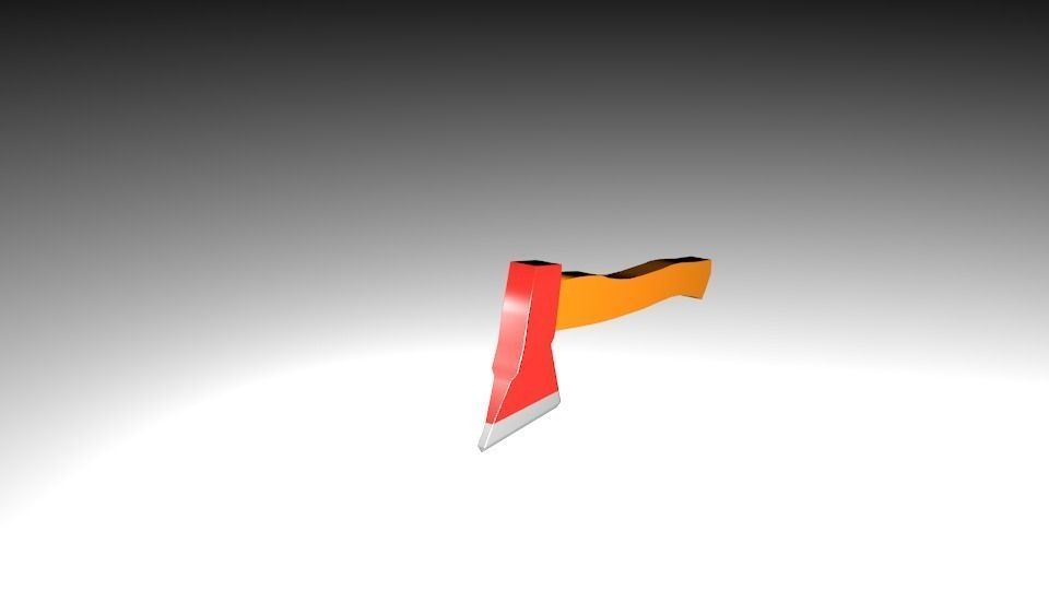 High-Poly Axe with ribbon free 3D model | CGTrader