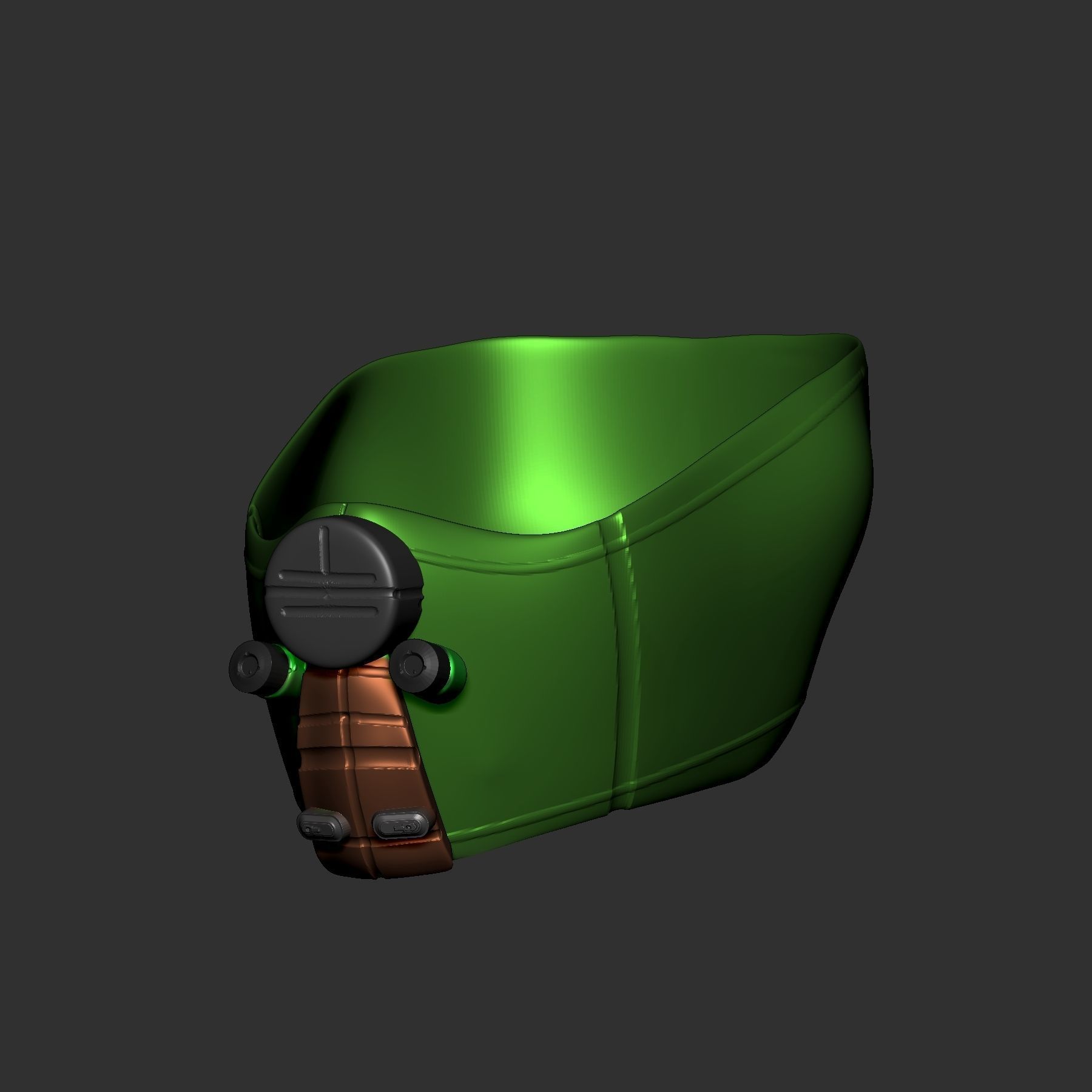 gas mask millitary high poly sculpt 3d printable ver 3 3D model | CGTrader