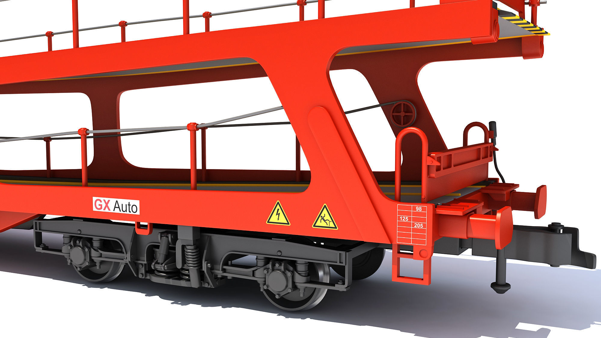 Car Transporter Railroad Wagon 3D model | CGTrader