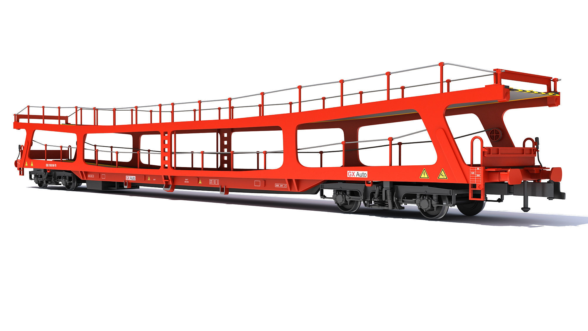 Car Transporter Railroad Wagon 3D model | CGTrader