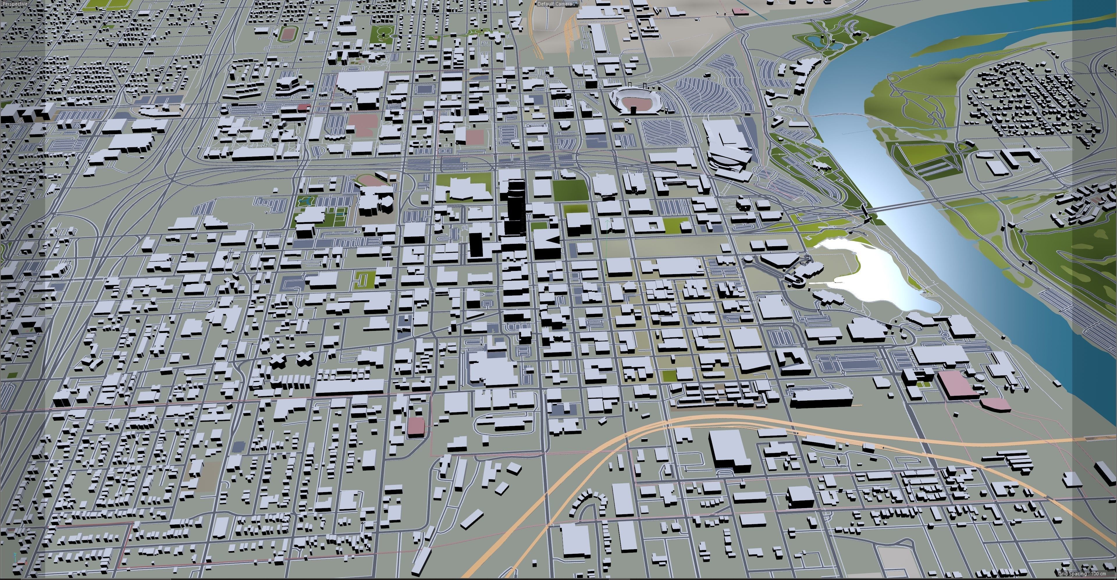 3D model Omaha Nebraska USA 75Km VR / AR / low-poly | CGTrader