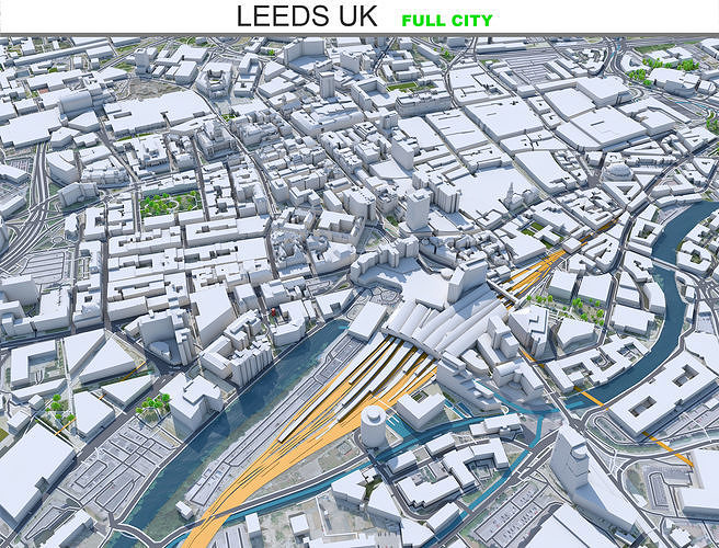 3D model Leeds City United Kingdom VR / AR / low-poly | CGTrader