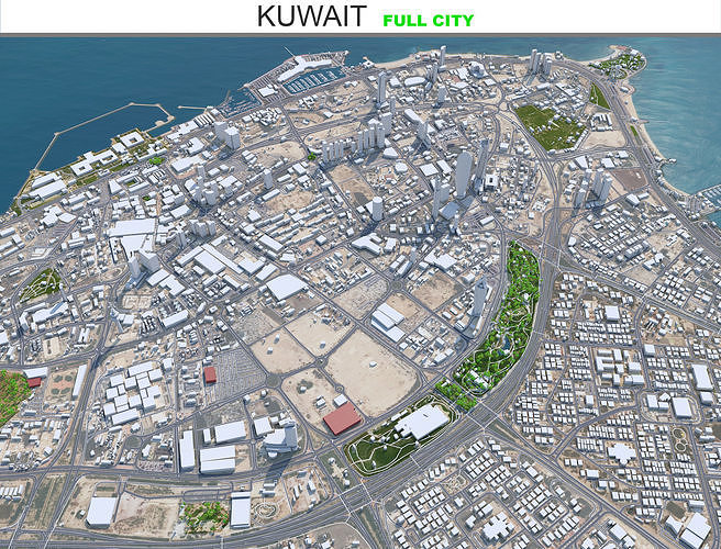 3D model Kuwait Full City and Country VR / AR / low-poly | CGTrader