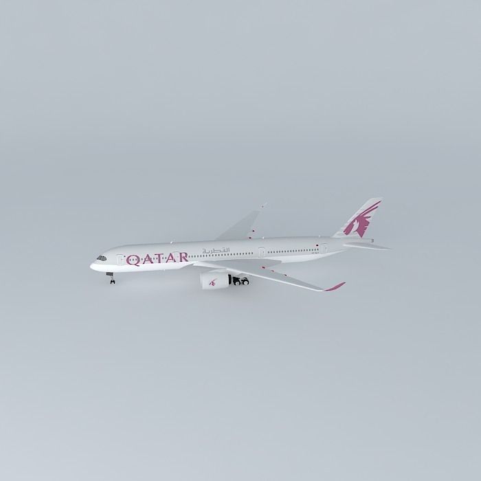 Qatar Airways Airbus A350 941 A7 ALA MSN006 2014 free 3D model | CGTrader