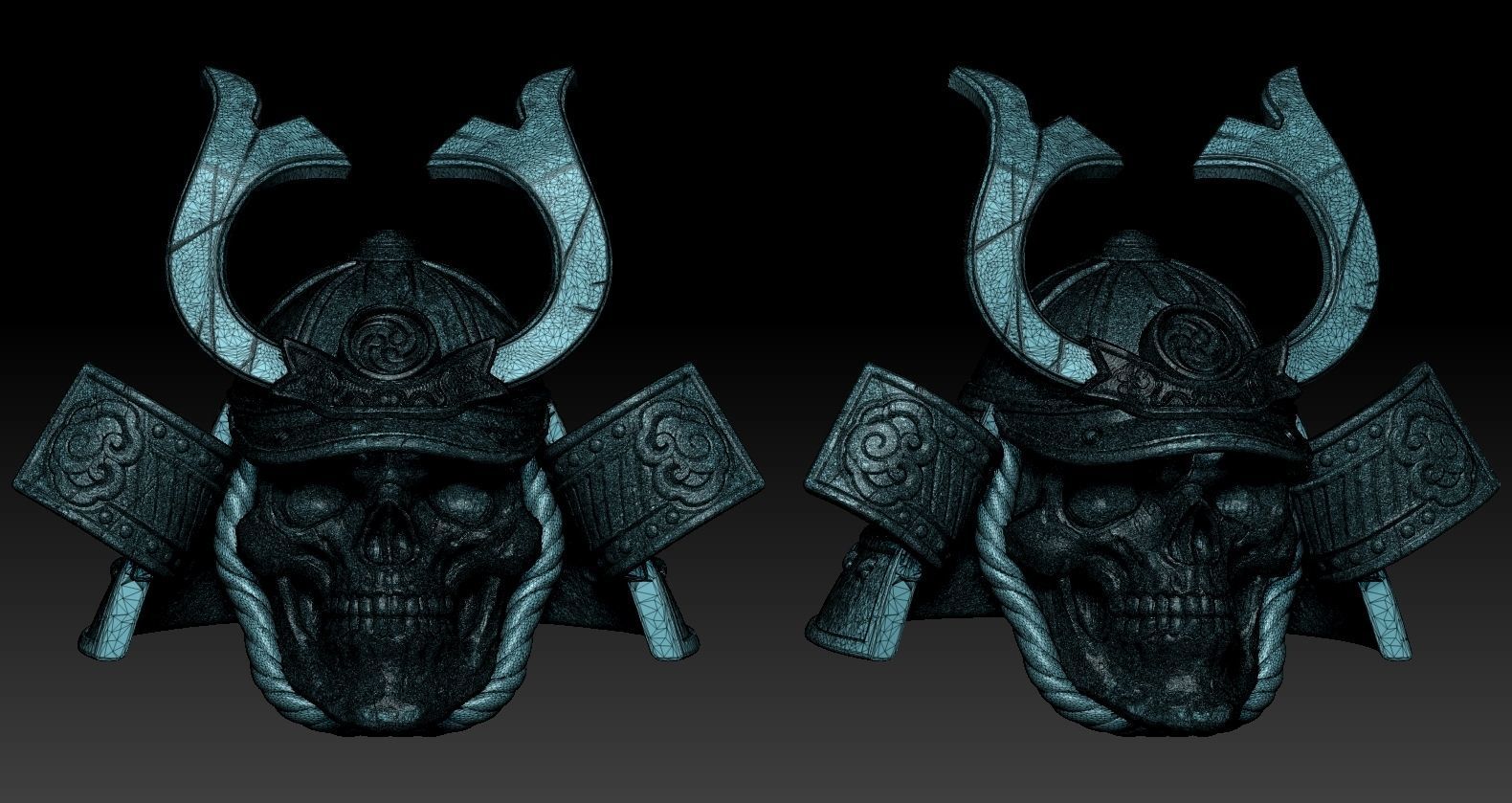 Skull Samurai 3D model 3D printable | CGTrader
