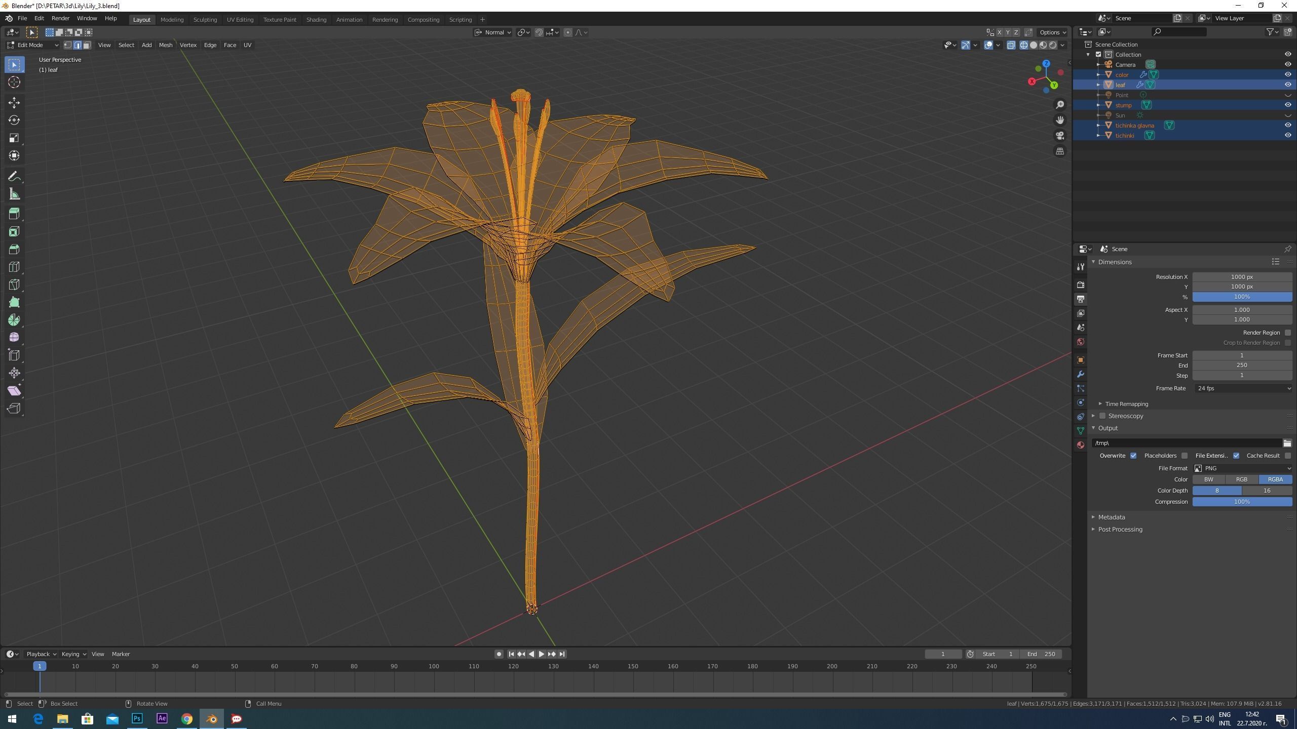 Lily flower rigged animated 3D model animated rigged | CGTrader