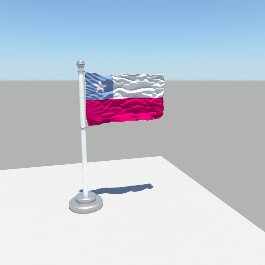 Chile flag 3D model | CGTrader