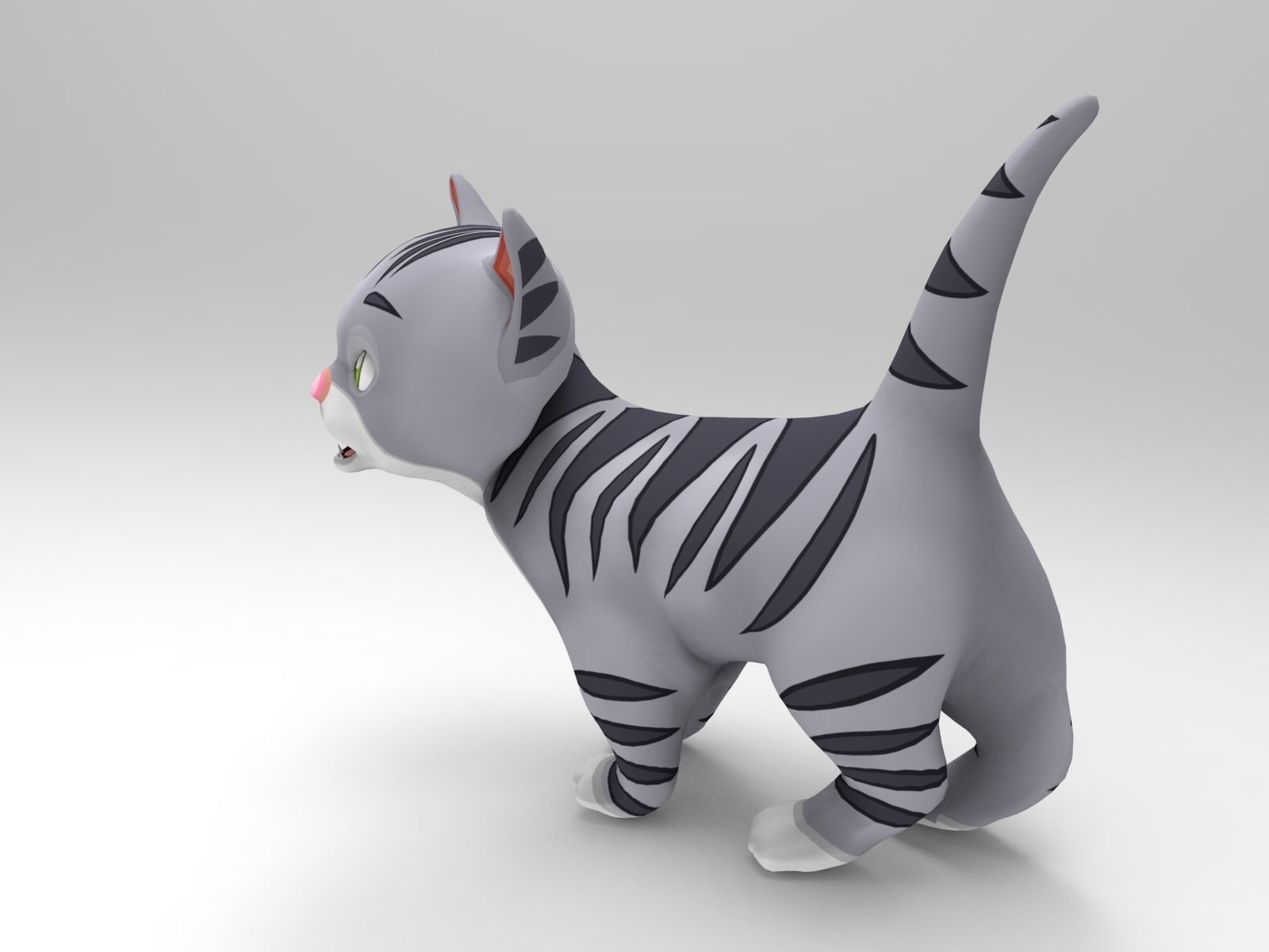 3D model Cartoon Cat Animated VR / AR / low-poly rigged animated | CGTrader