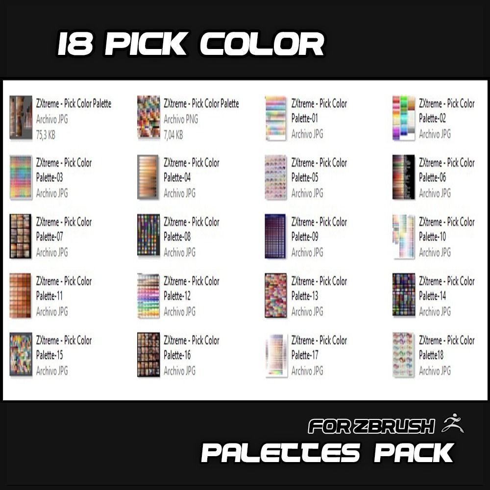 18 PICK COLOR PALETTES PACK Texture | CGTrader
