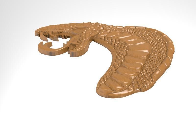 Cobra bas-relief cnc 3D model 3D printable | CGTrader