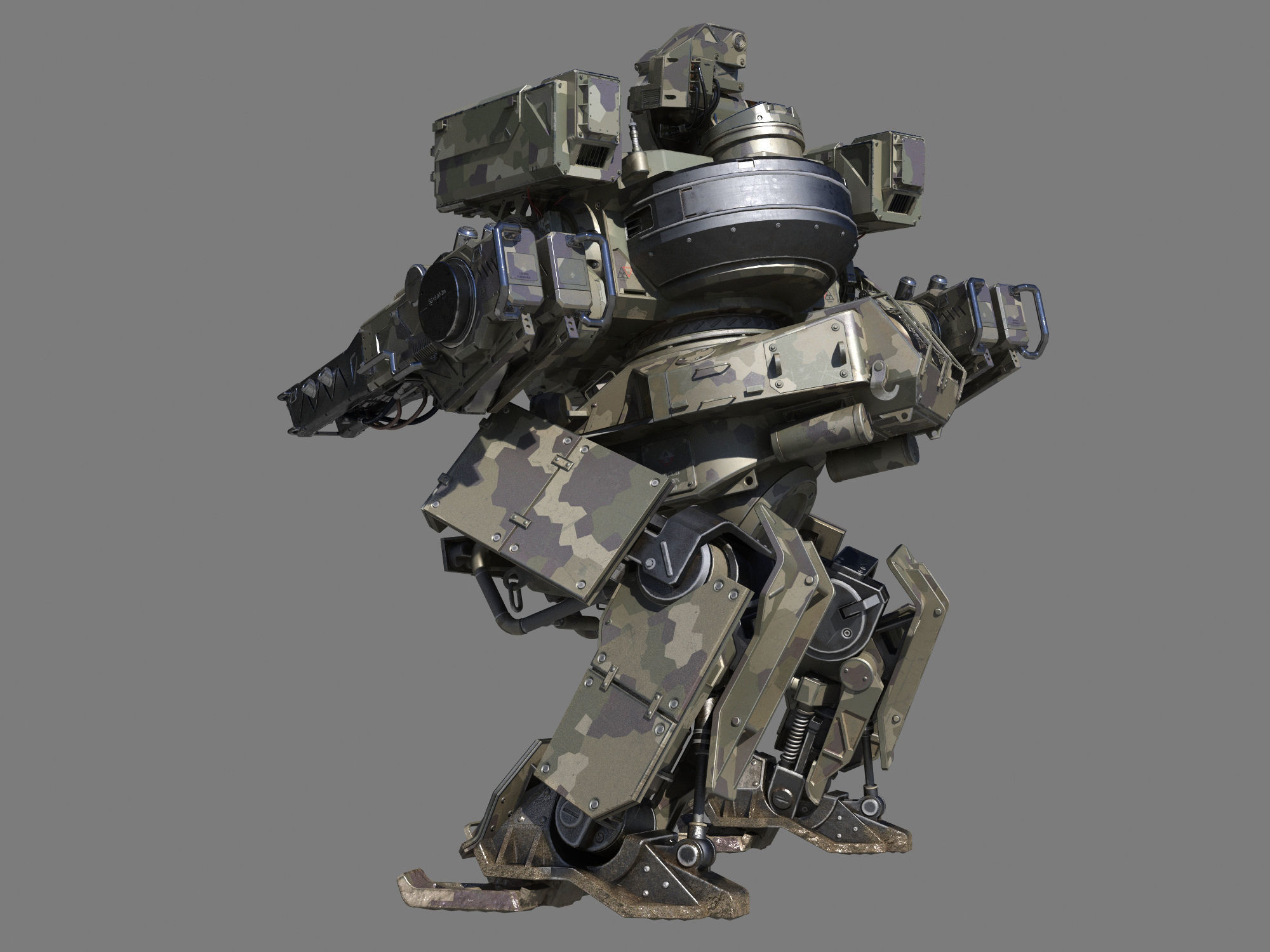 Mech-Tank 2 3D model animated rigged | CGTrader