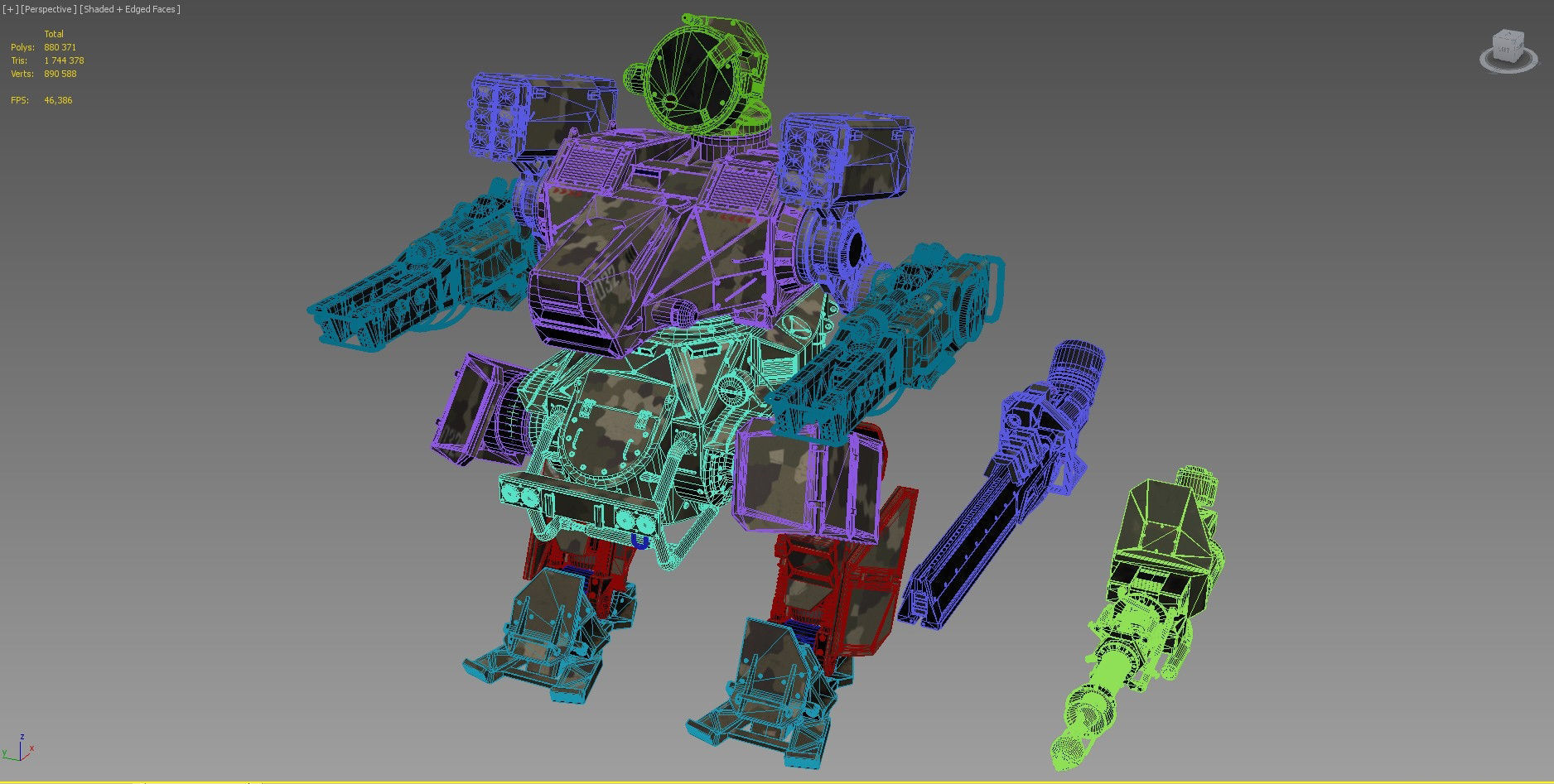 Mech-Tank 2 3D model animated rigged | CGTrader