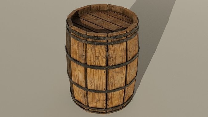 3D model Barrel Old Stylized PBR Texture VR / AR / low-poly | CGTrader