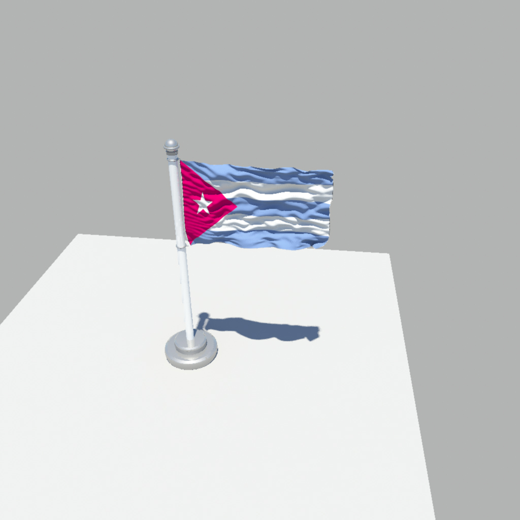 Cuba flag 3D model | CGTrader