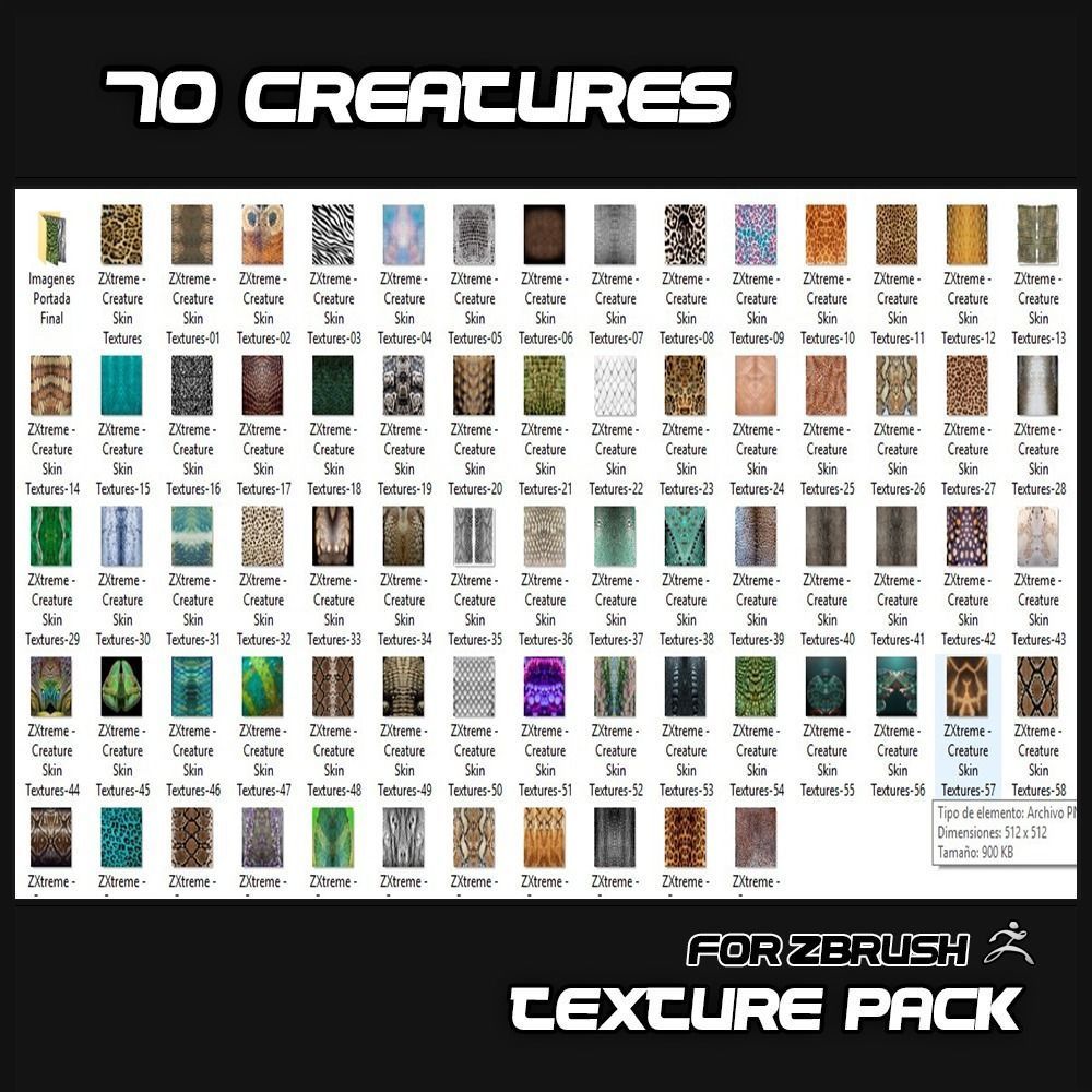 70 CREATURE PACK TEXTURES Texture | CGTrader