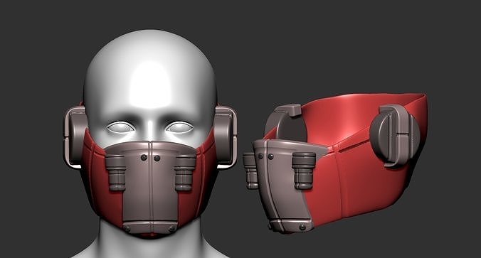 gas mask helmet scifi high poly sculpt ver9 3d printable 3D model ...