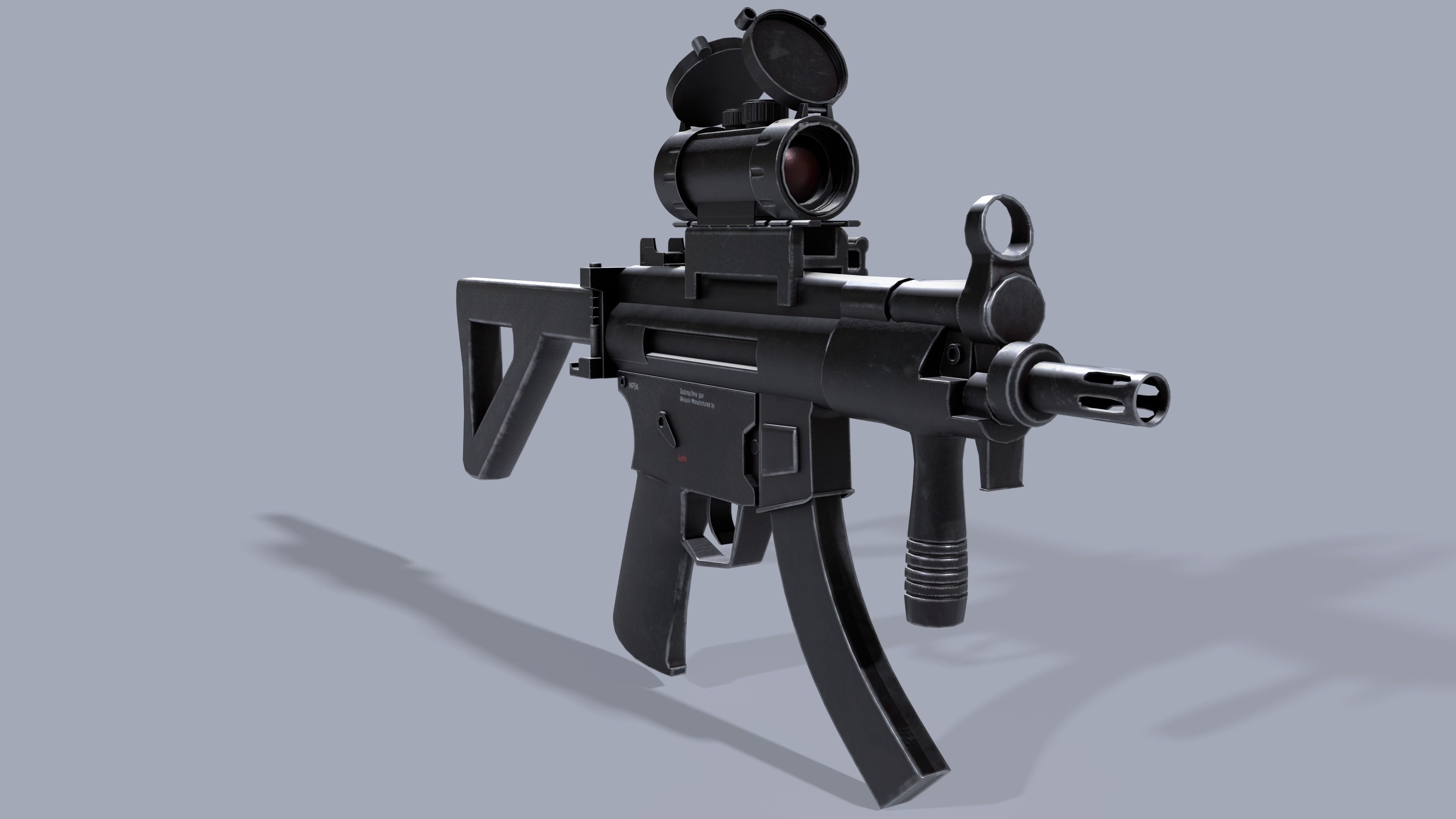 3D model MP5 with Scope VR / AR / low-poly | CGTrader