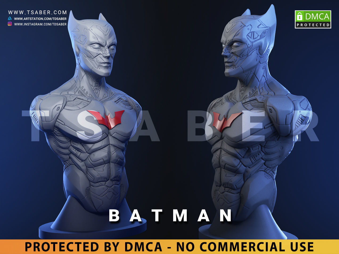 Batman Beyond Bust - DC Collectibles 3D model 3D printable | CGTrader