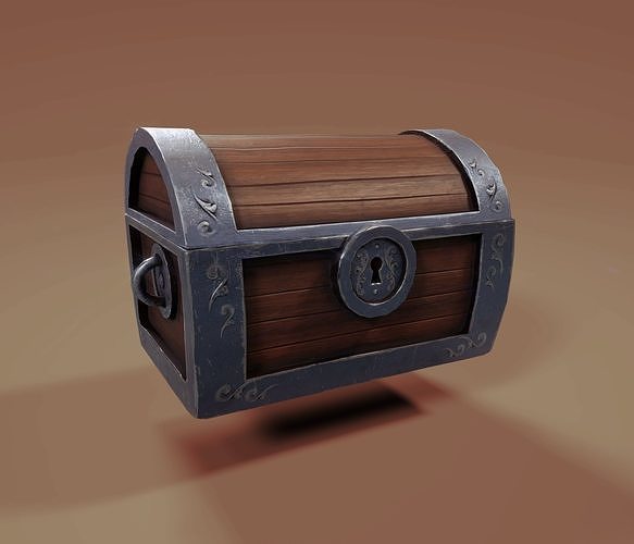 Free Stylized Chest 3D Model free VR / AR / low-poly 3D model animated rigged | CGTrader