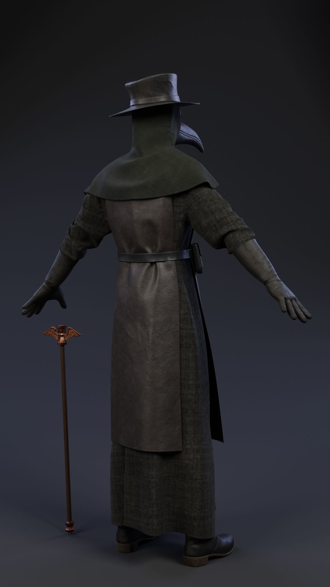 Plague doctor customizable 2 poses 3D model | CGTrader