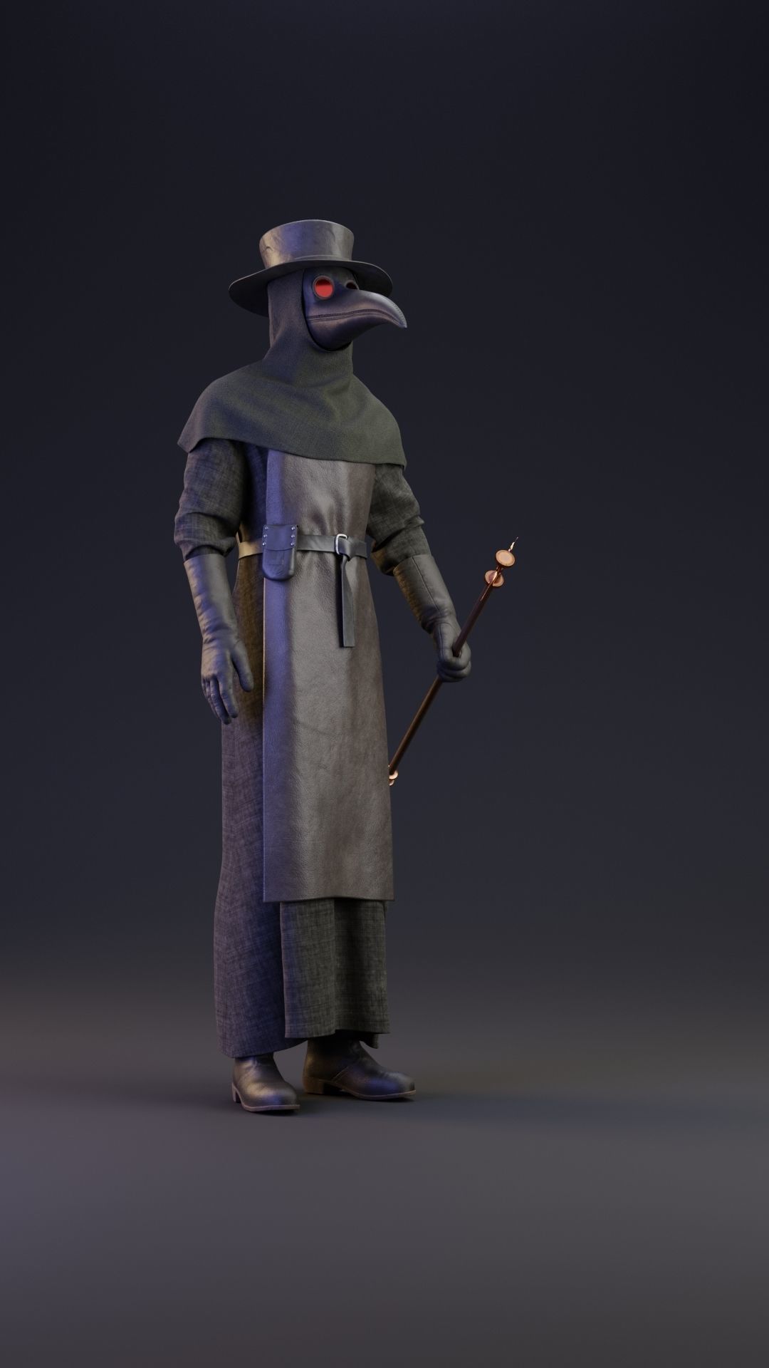 Plague doctor customizable 2 poses 3D model | CGTrader