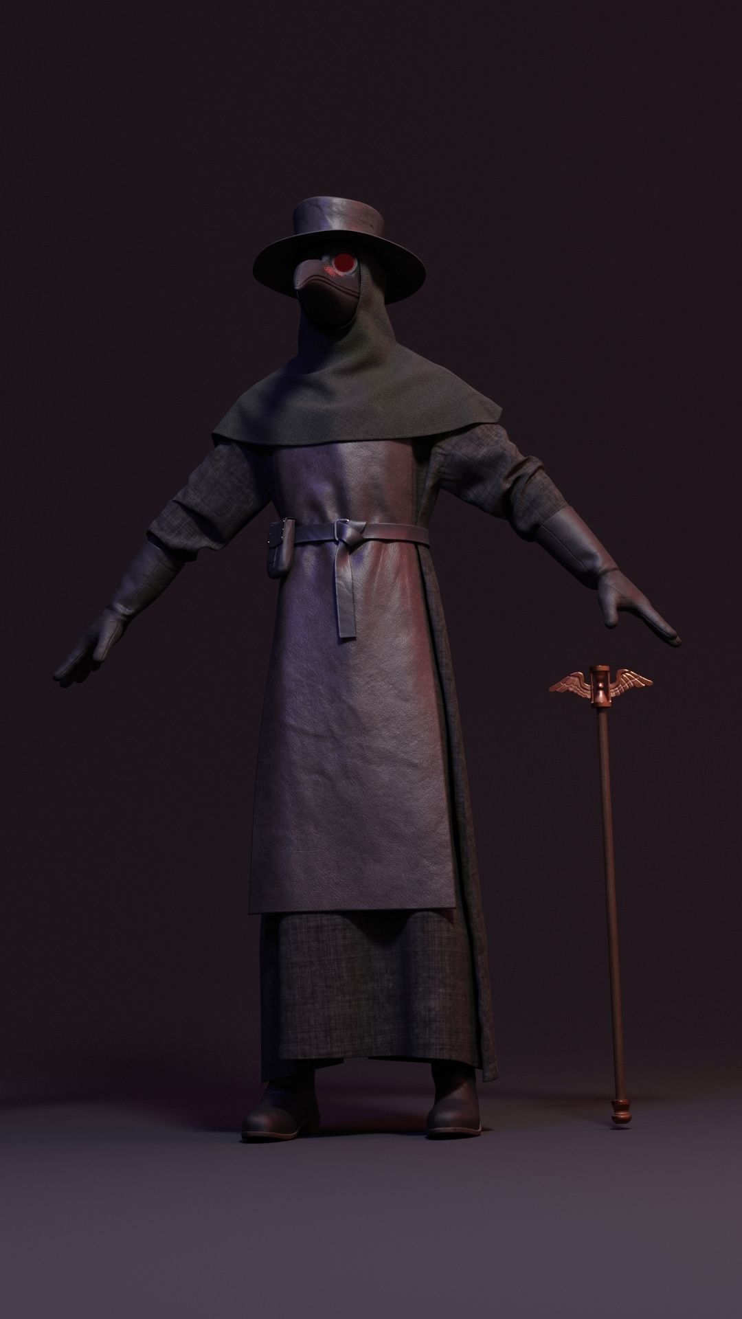 Plague doctor customizable 2 poses 3D model | CGTrader