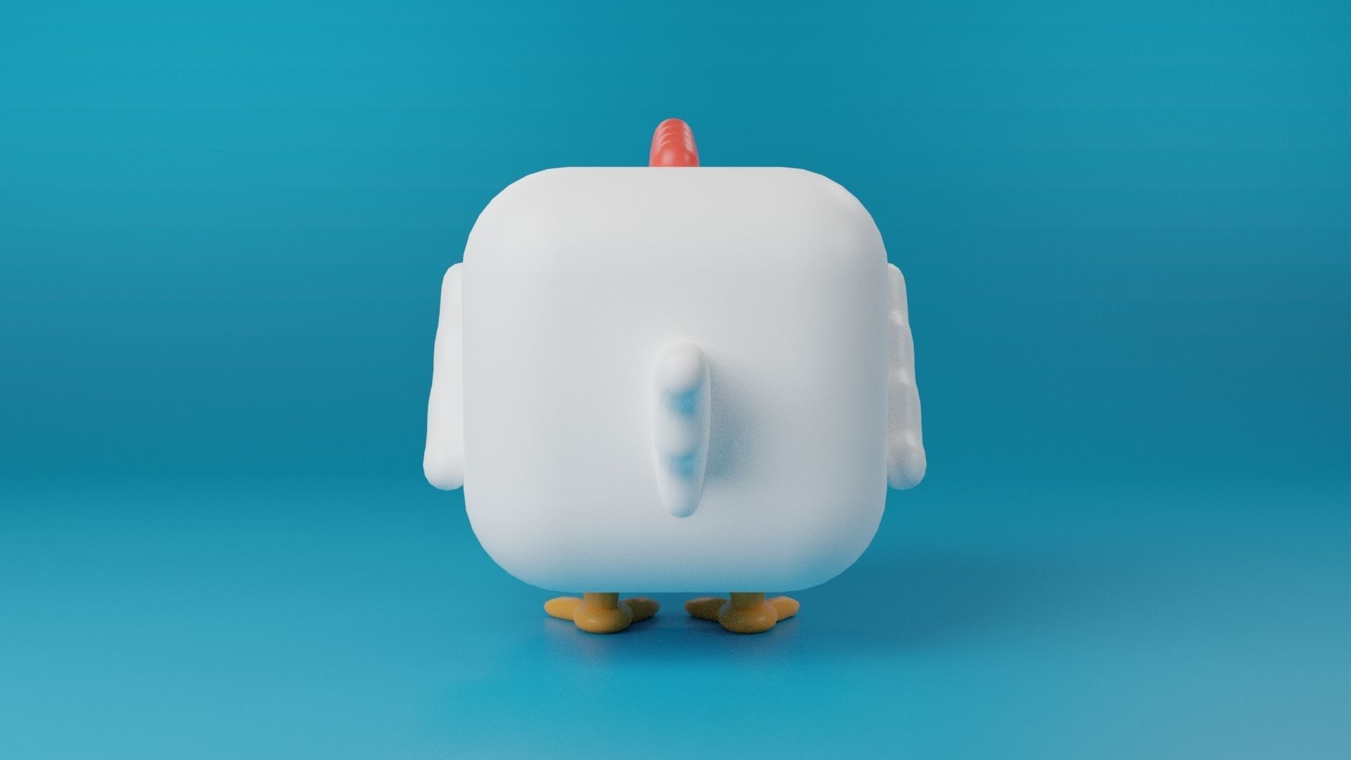 Cute cartoon Chicken 3d cube stylized Character animal 3D model 3D ...