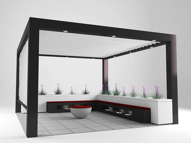 modern pergola 3D model | CGTrader