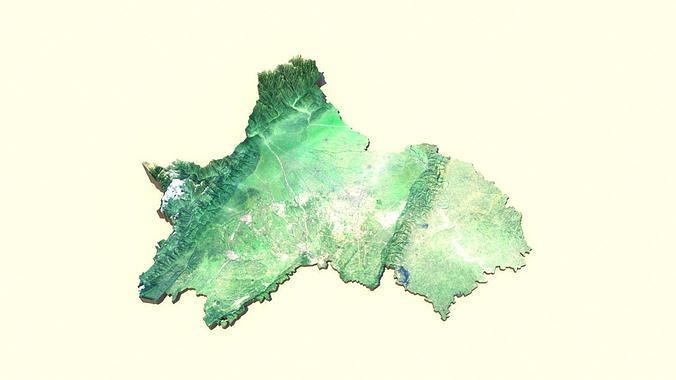 CHENGDU CITY 3D Terrain Digital Elevation Model 3D model | CGTrader