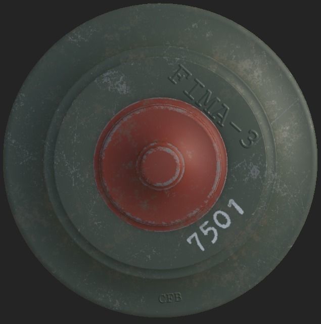 3D model Realistic Military Landmine - Low Poly 3D Model VR / AR / low ...