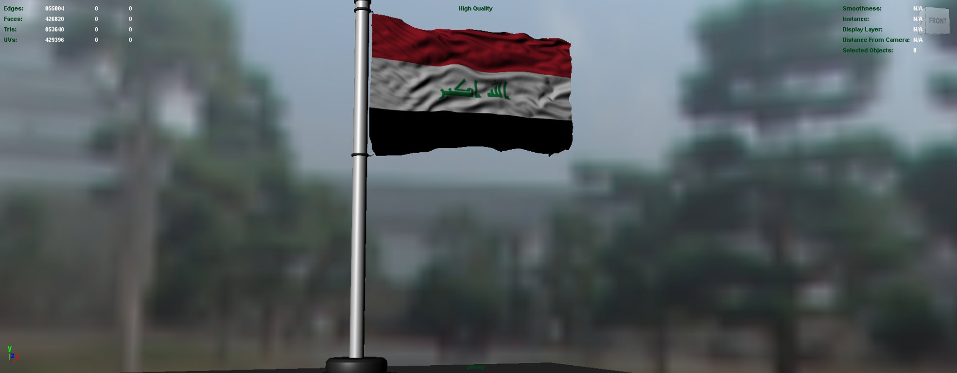 Iraq flag 3D model | CGTrader