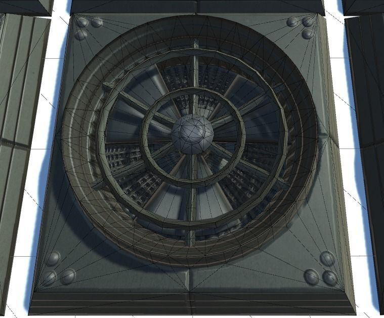 Animated Industrial Fan Low Poly free VR / AR / low-poly 3D model ...