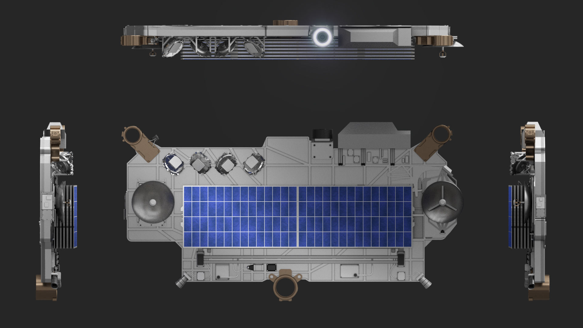 SpaceX Starlink Satellite 3D model animated rigged | CGTrader
