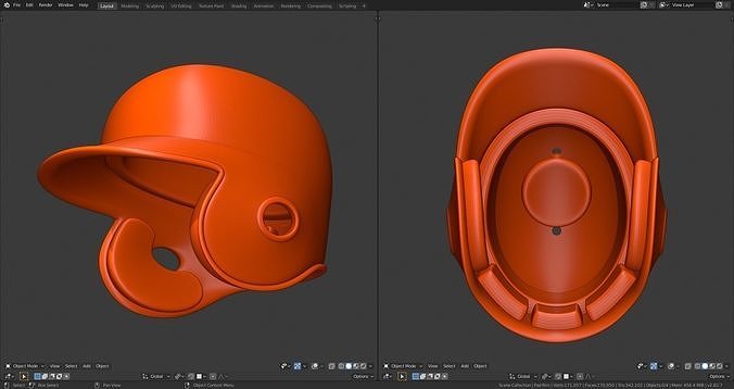 Batting helmet 3D model 3D printable | CGTrader