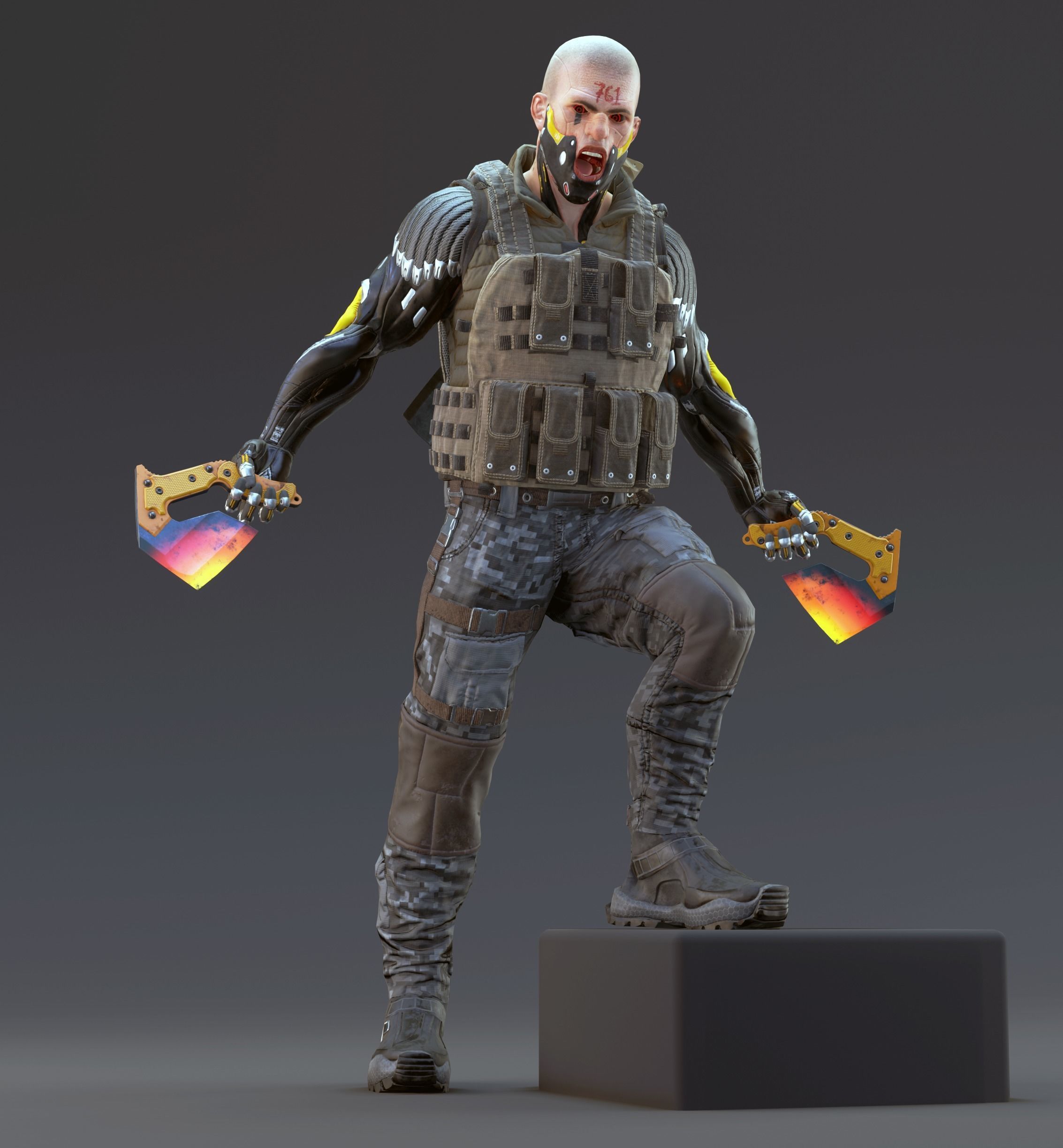 3D model Sci-fi Soldier Riged VR / AR / low-poly rigged | CGTrader