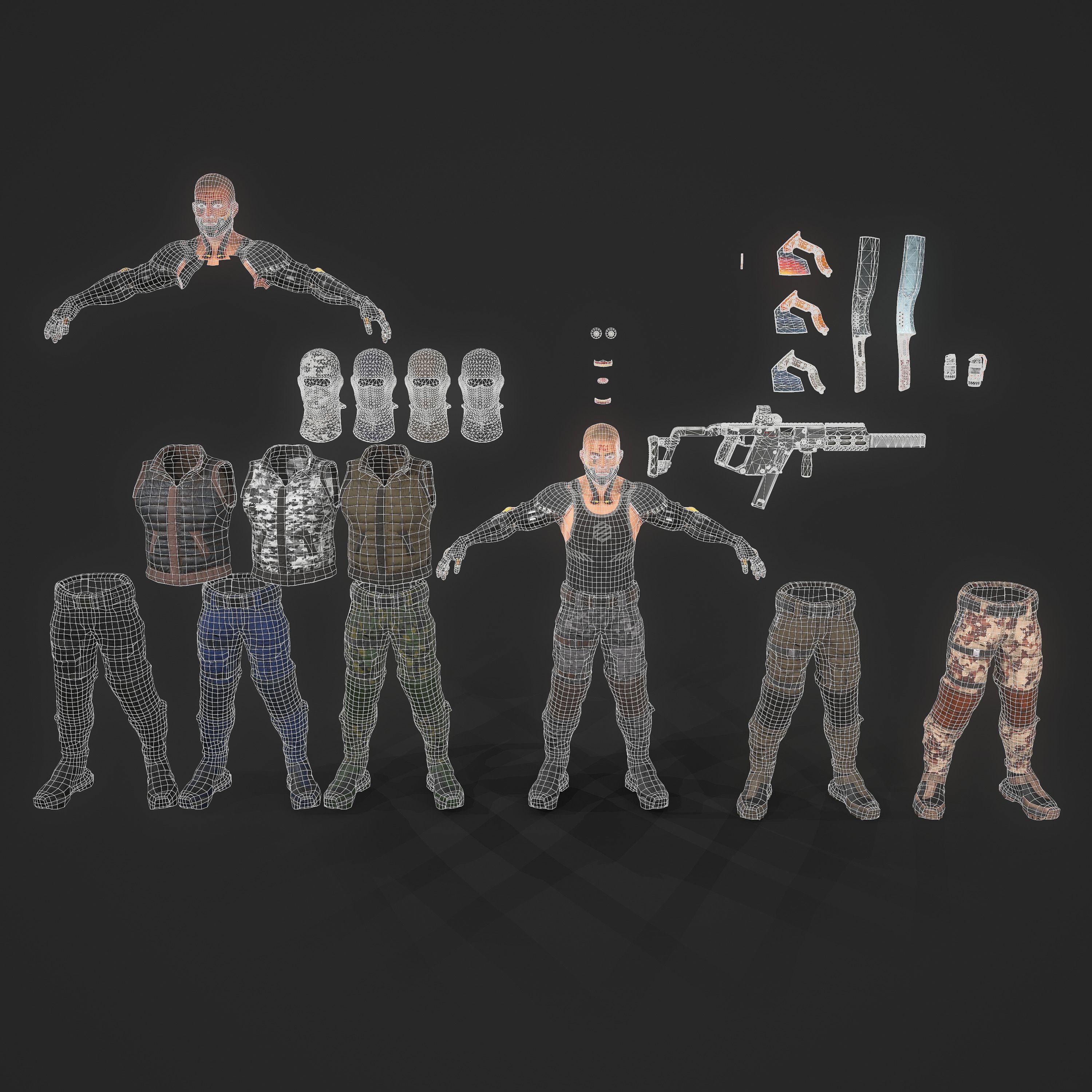 3D model Sci-fi Soldier Riged VR / AR / low-poly rigged | CGTrader