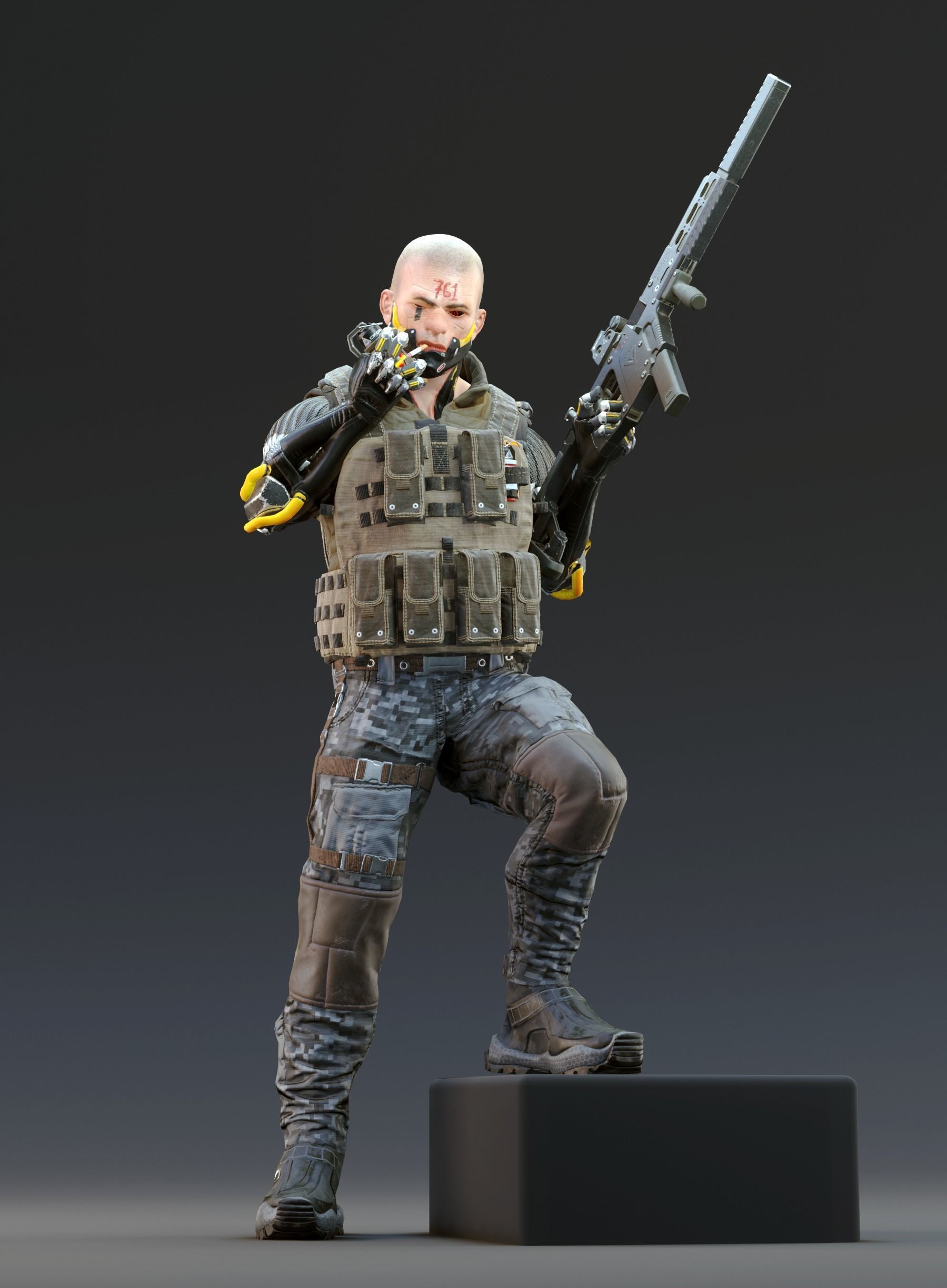 3D model Sci-fi Soldier Riged VR / AR / low-poly rigged | CGTrader