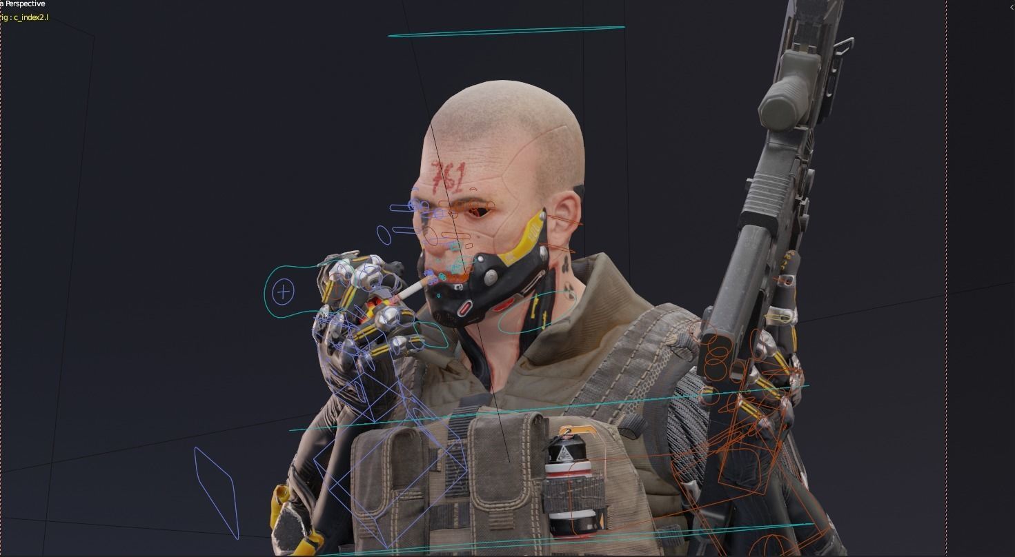 3D model Sci-fi Soldier Riged VR / AR / low-poly rigged | CGTrader