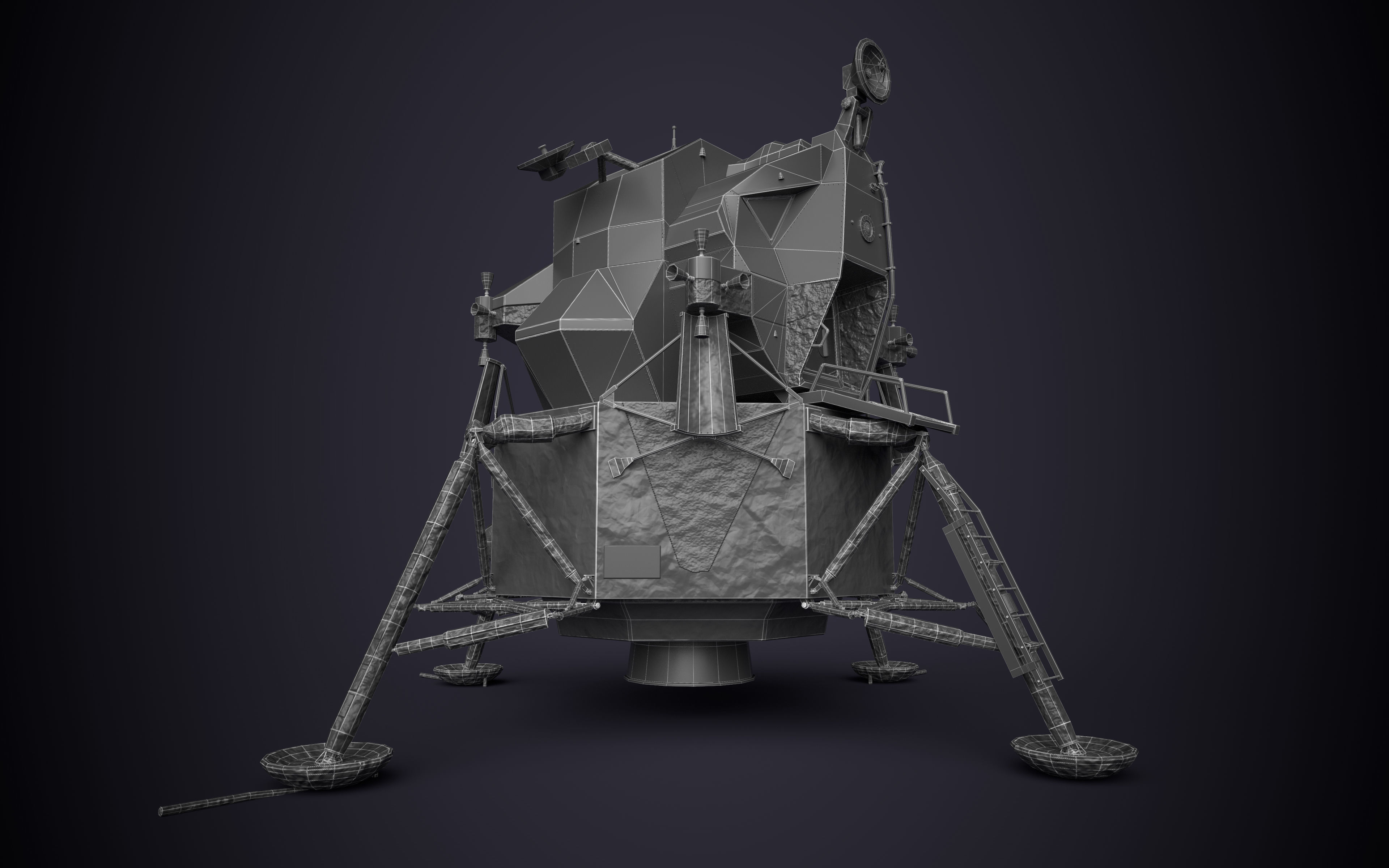 3D model Apollo 11 Lunar Module - PBR Game Ready VR / AR / low-poly | CGTrader