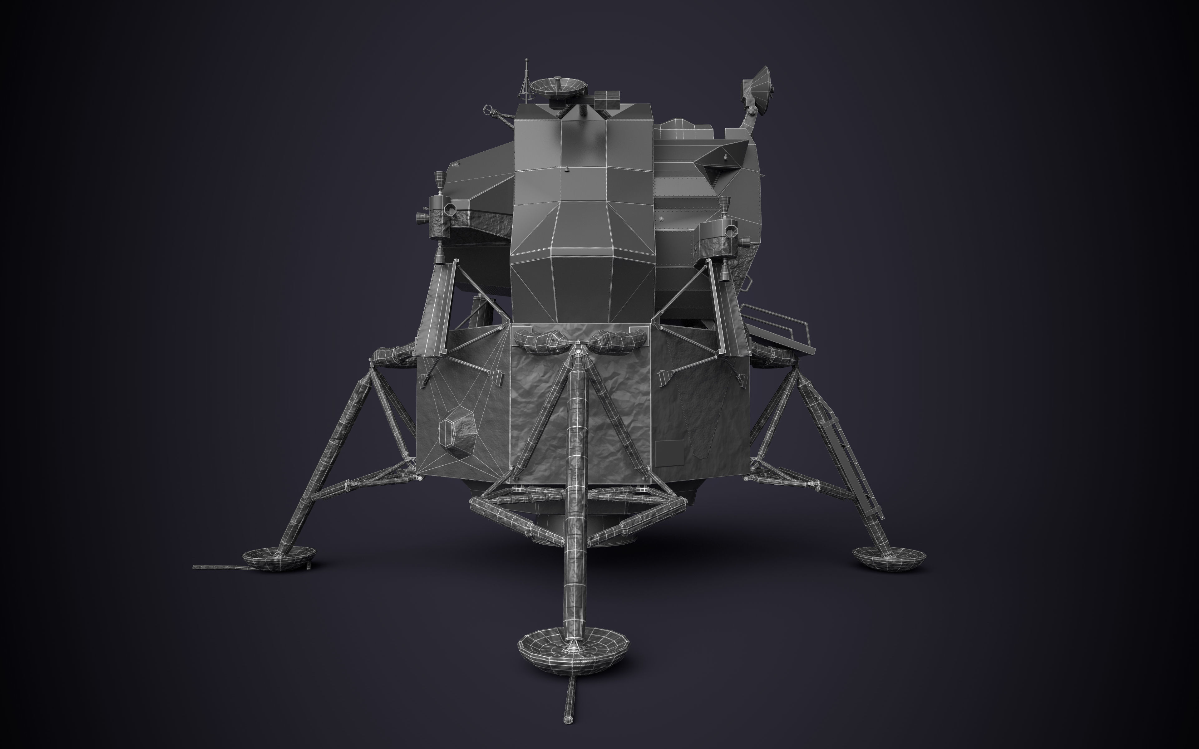 3D model Apollo 11 Lunar Module - PBR Game Ready VR / AR / low-poly | CGTrader